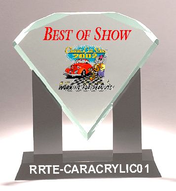 Red River Trophy & Engraving Car Show Trophy Sample - RRTE-CARACRYLIC-01