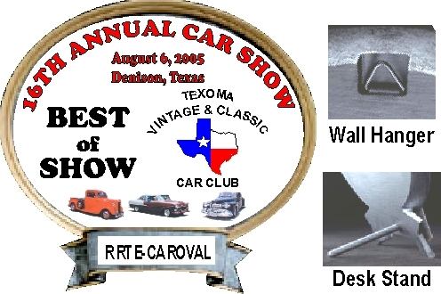 Red River Trophy & Engraving Car Show Trophy Sample - RRTE-CARACRYLIC-01